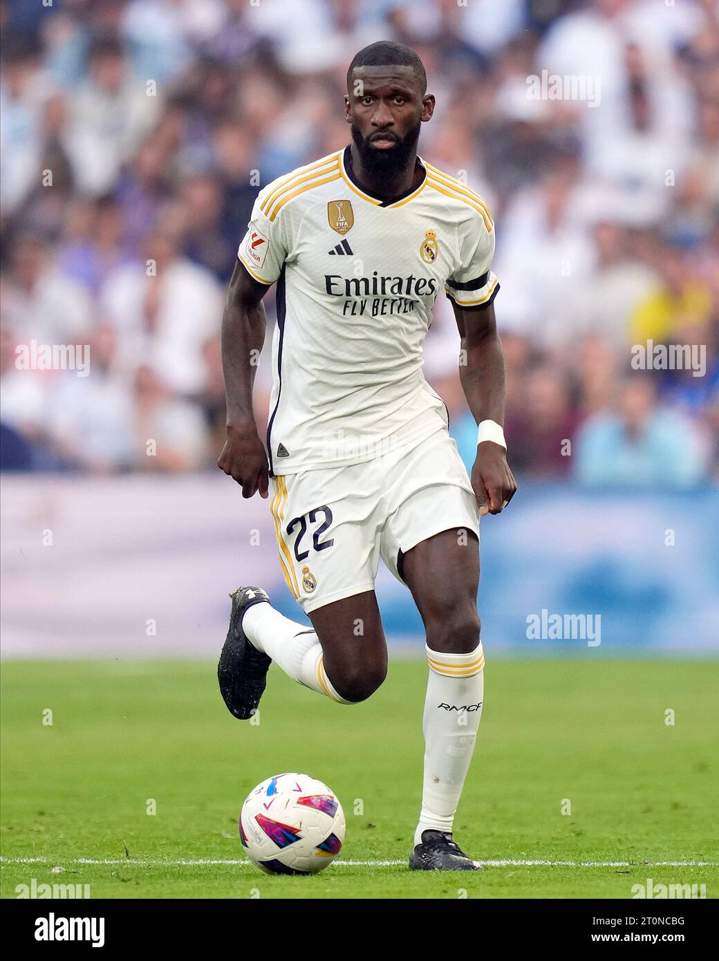 Antonio Rudiger of Real Madrid CF during the La Liga match between Real ...