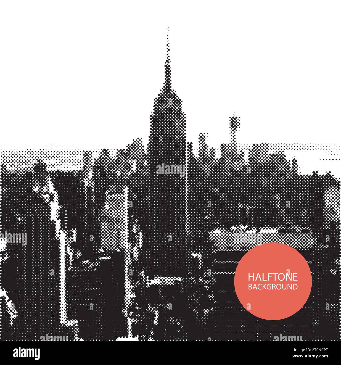 Halftone Background Design - New York Skyline Stock Vector Image & Art ...