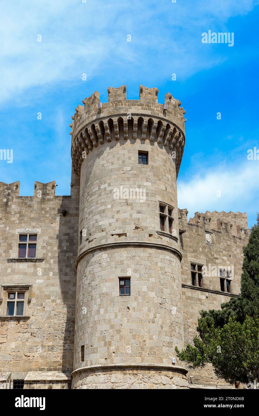 Black and white Palace of the Grand Master of the Knights of Rhodes ...