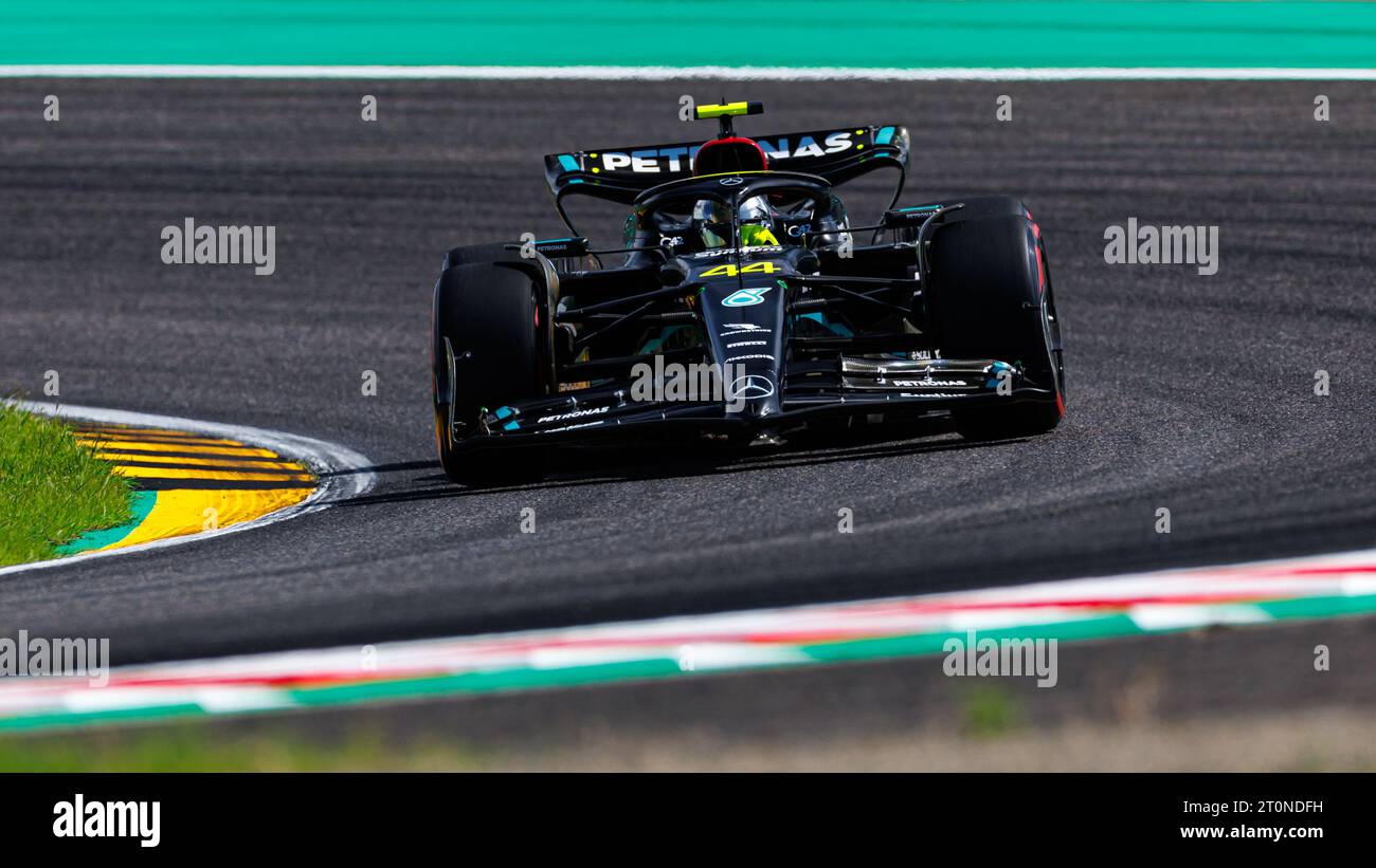 Suzuka Grand Prix Circuit, 9 October 2023: Lewis Hamilton (GBR) of team ...