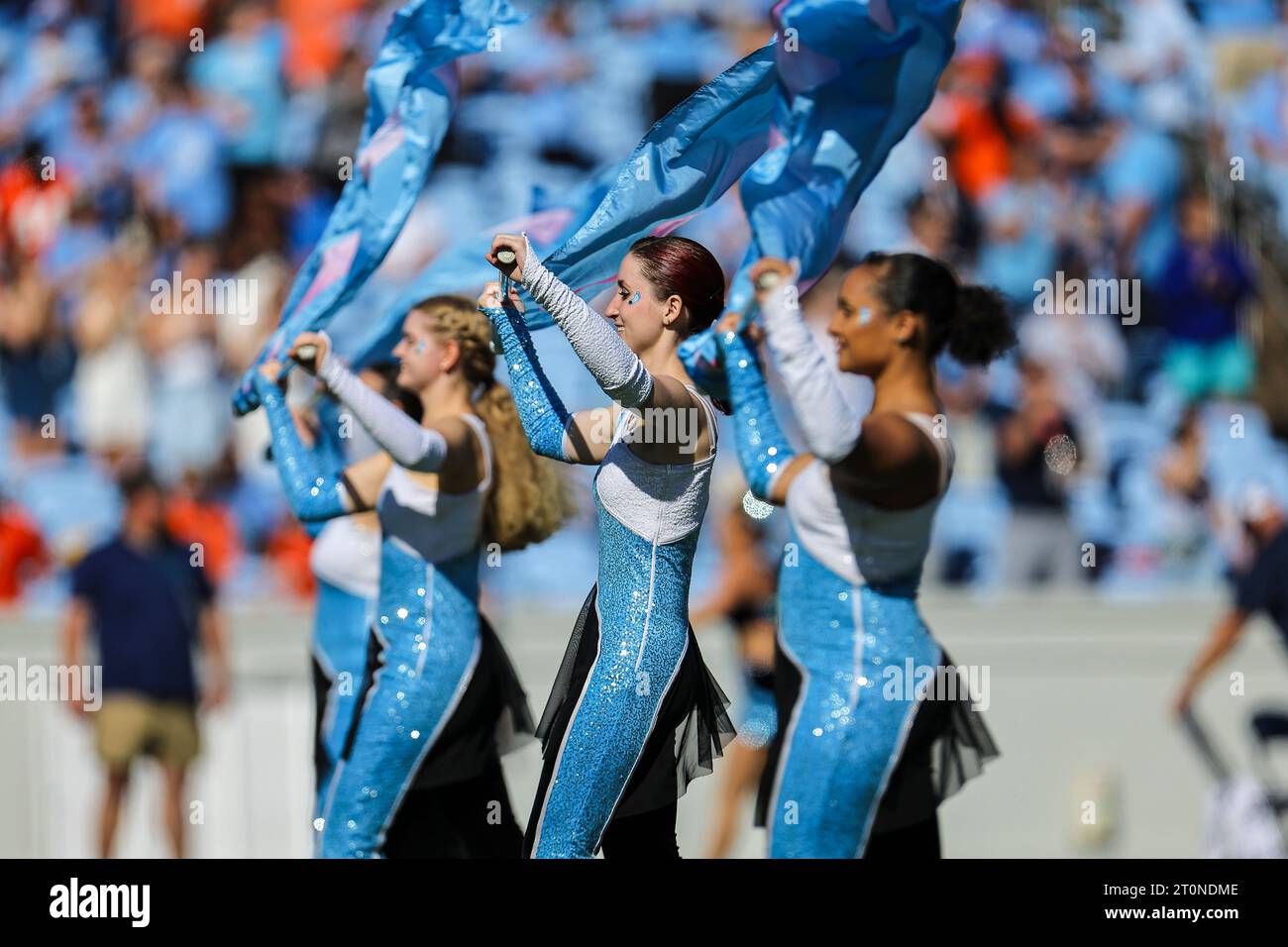 October 7, 2023: North Carolina color guard.NCAA football game between ...