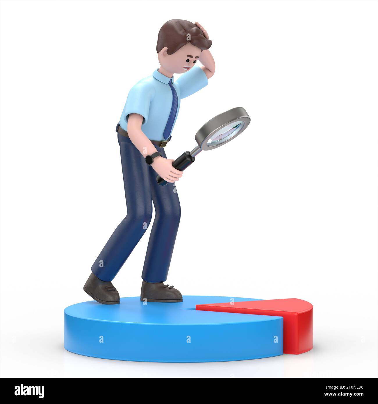 3D illustration of Asian man Felix stand on Tax chart.3D rendering on ...
