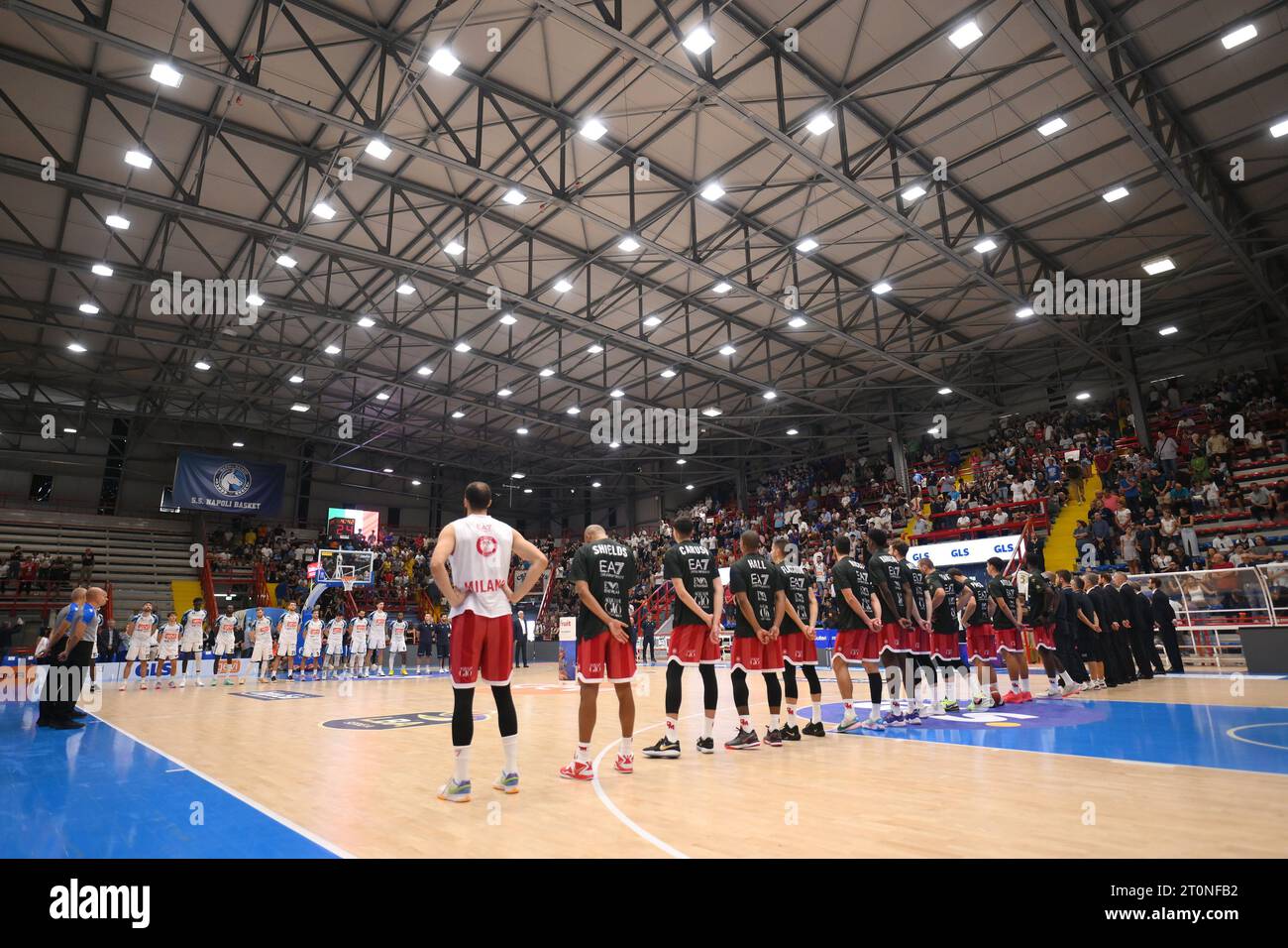 Start game during GeVi Napoli Basket vs EA7 Emporio Armani Milano ...