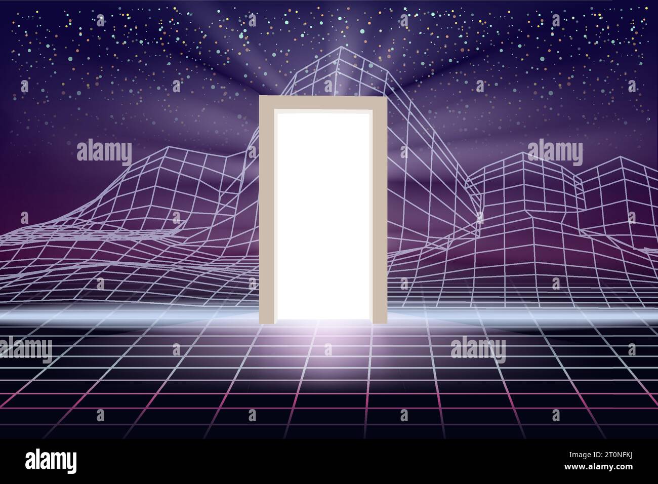 Synthwave retro banner vaporwave aesthetic background Stock Vector ...