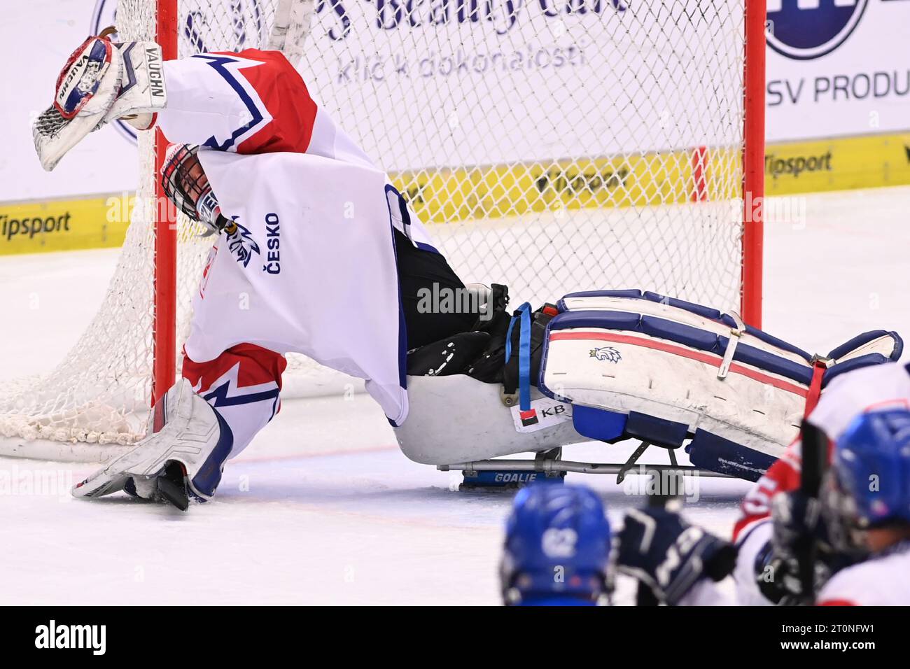 Czech goalkeeper Martin Kudela in action during the International Para Hockey Cup match Czech ...