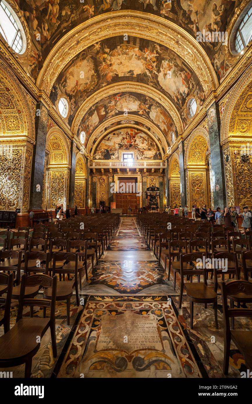 Valletta, Malta - October 10, 2019: St John Co Cathedral high Baroque ...