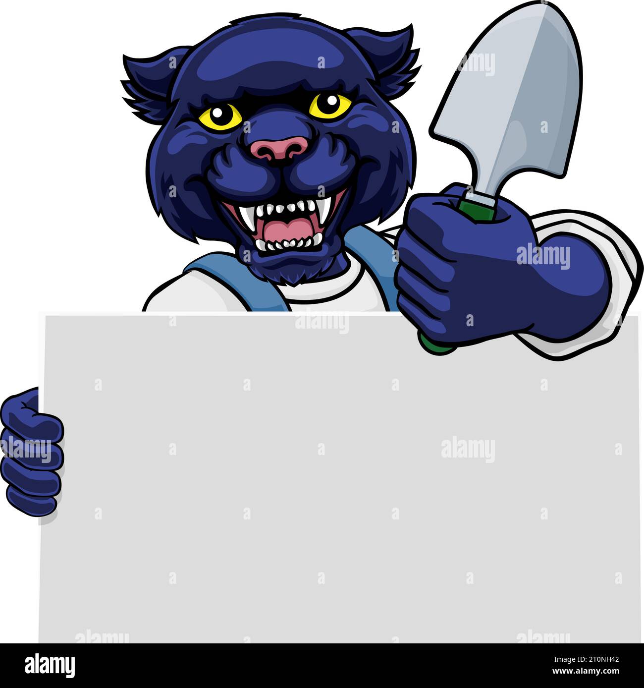 Gardener Panther Cartoon Tool Handyman Mascot Stock Vector Image & Art ...