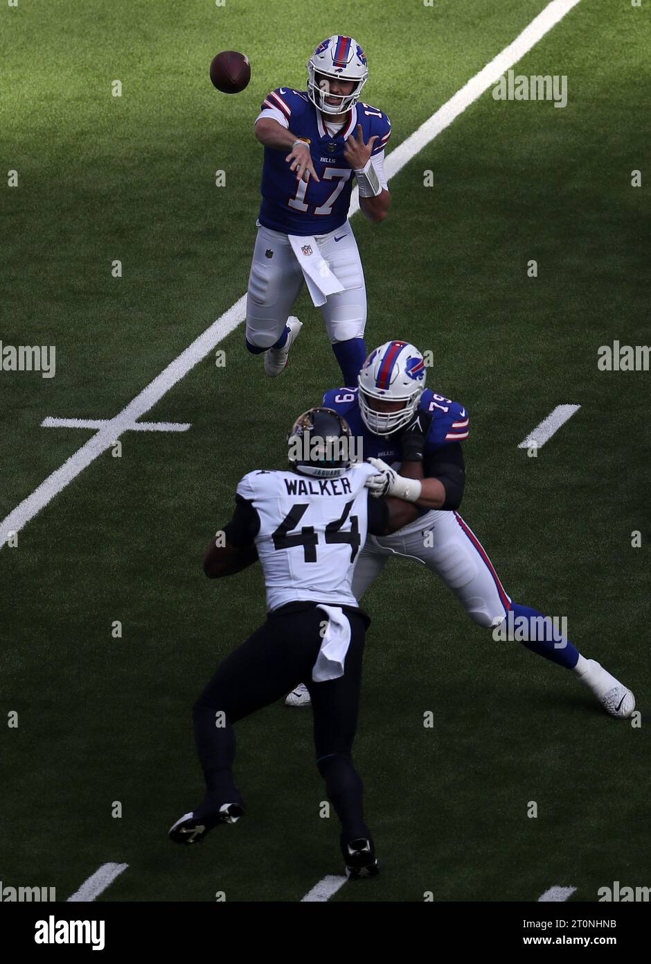 Buffalo Bills Josh Allen throws the ball during the NFL international ...