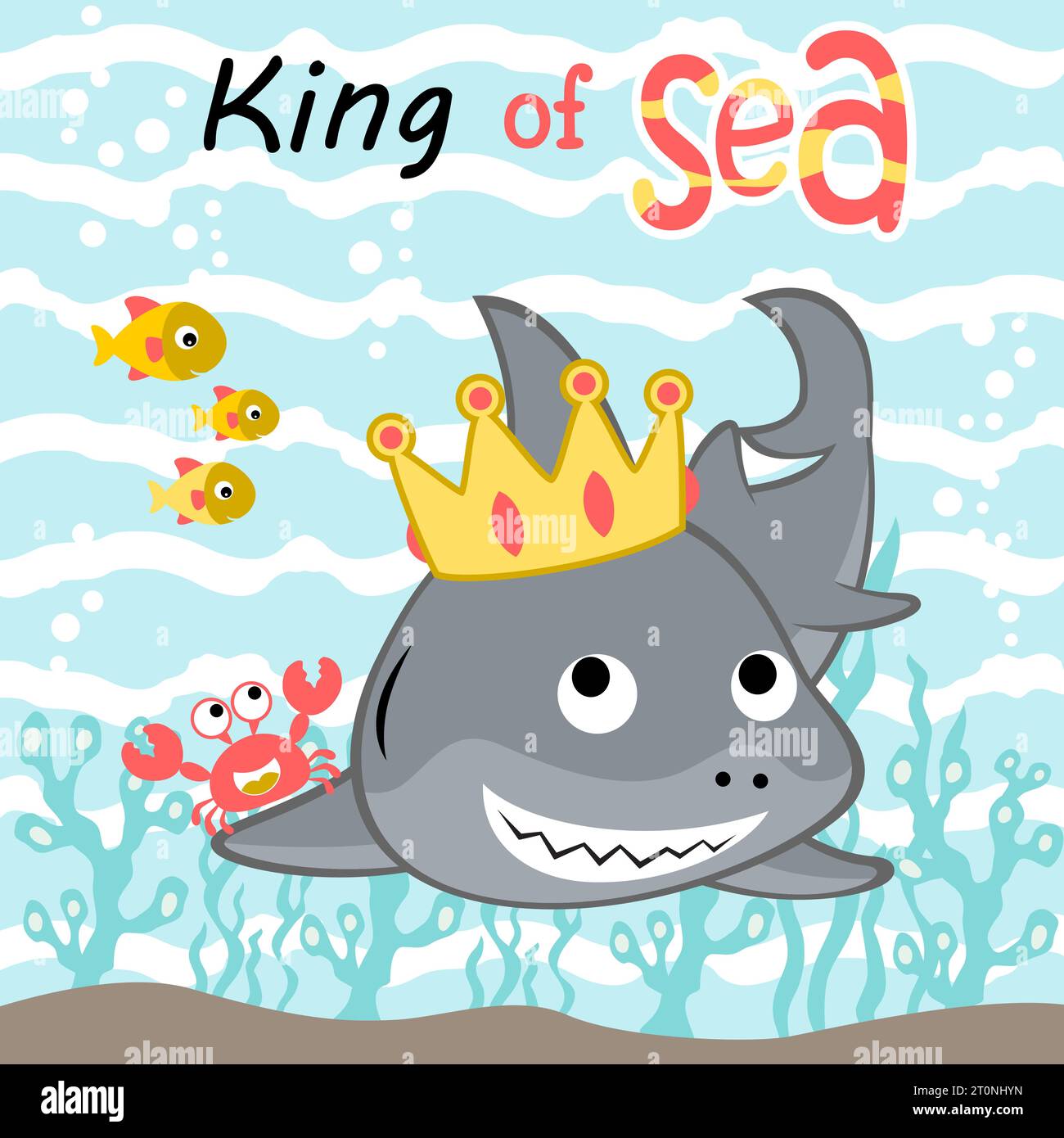 Under the sea king crab Stock Vector Images - Alamy