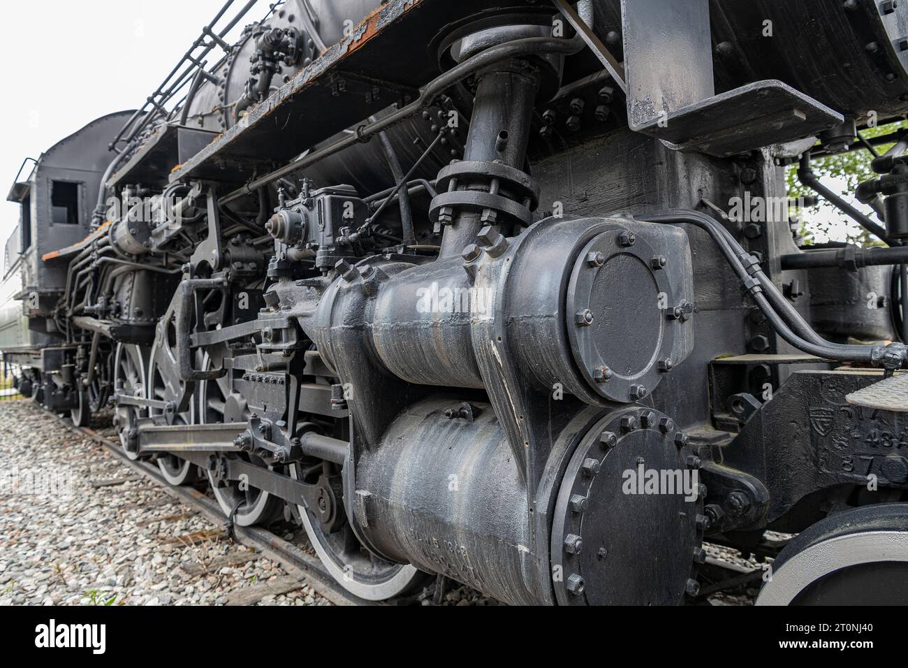 The mechanics off Alaska Railroad S-160 class 0-8-0 Locomotive 556 on ...