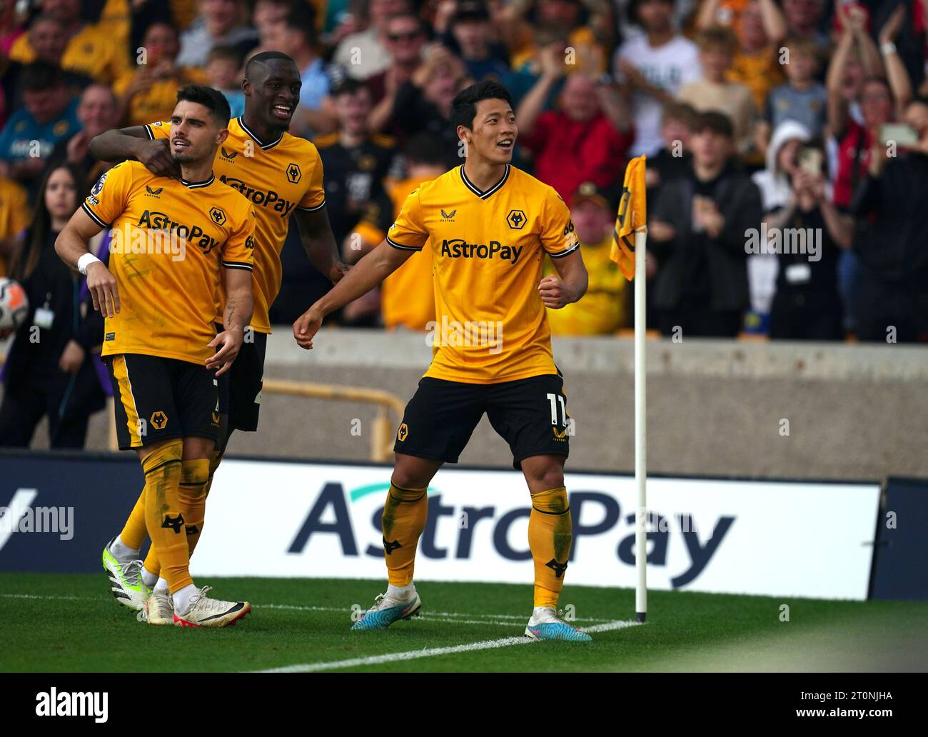 Wolverhampton Wanderers' Hwang Hee-Chan celebrates scoring their side's ...