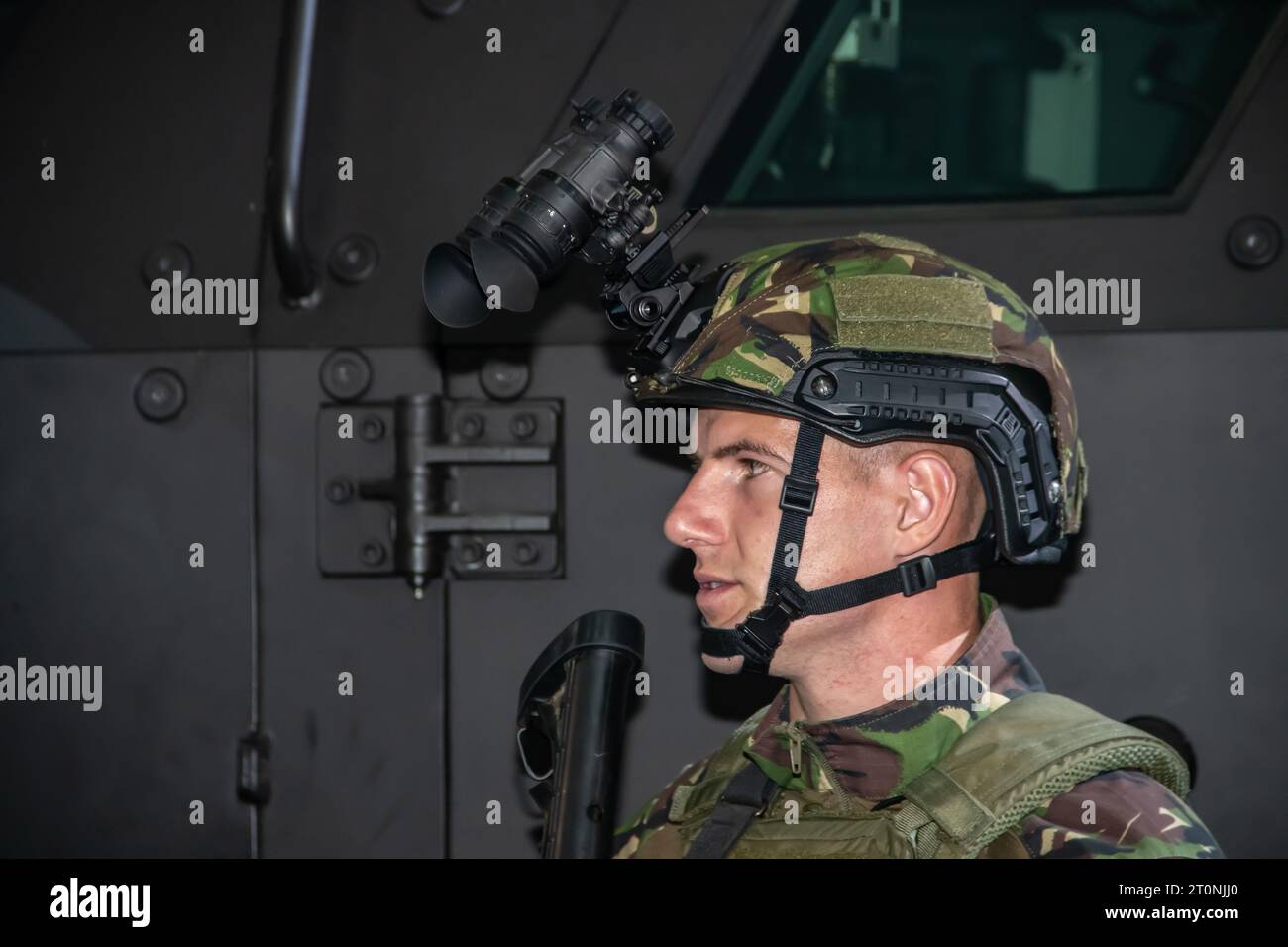 Member of special Serbian forces anti-terrorist soldier under full ...