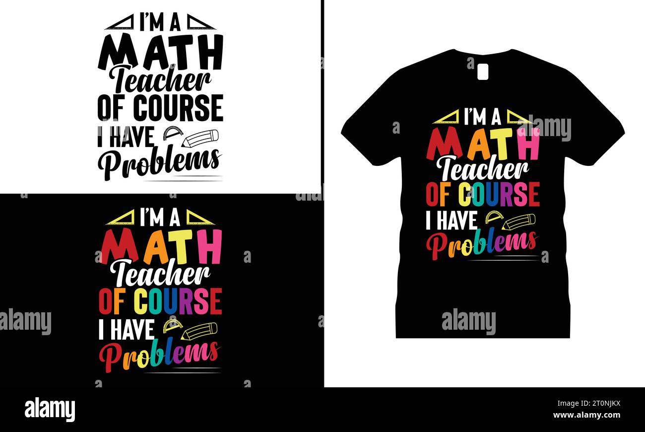 Back To School Retro Teacher Kids Hippie T-Shirt Design Vector Stock ...