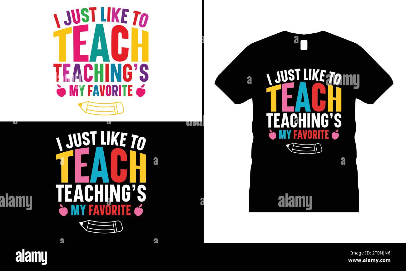 Back To School Retro Teacher Kids Hippie T-Shirt Design Vector Stock ...