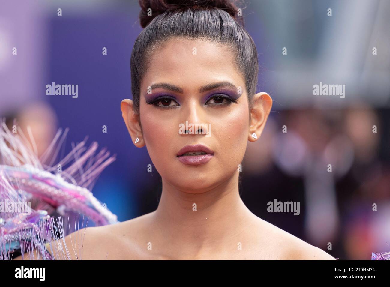 Maksuda Akhter poses for photographers upon arrival for the premiere of ...