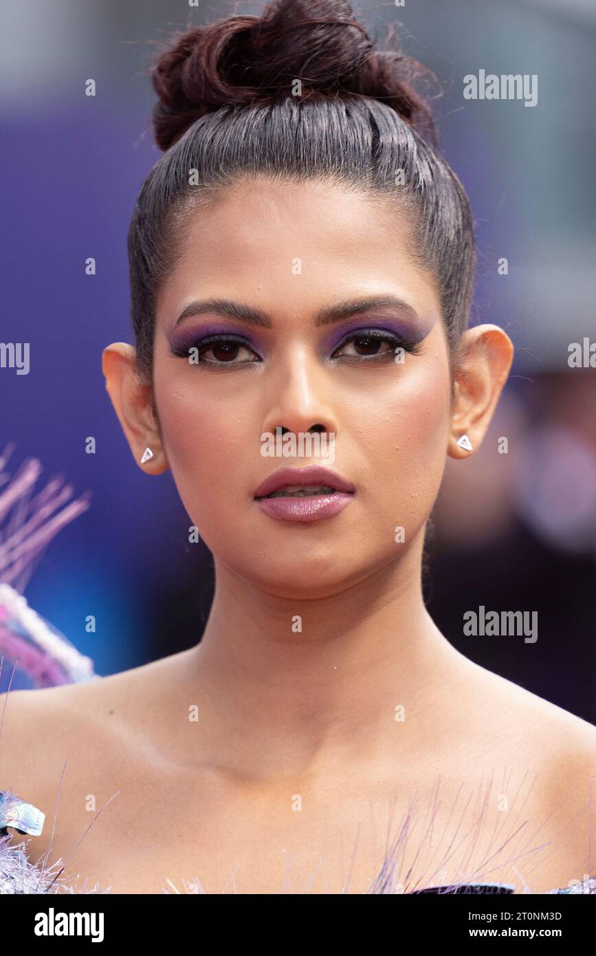Maksuda Akhter poses for photographers upon arrival for the premiere of ...