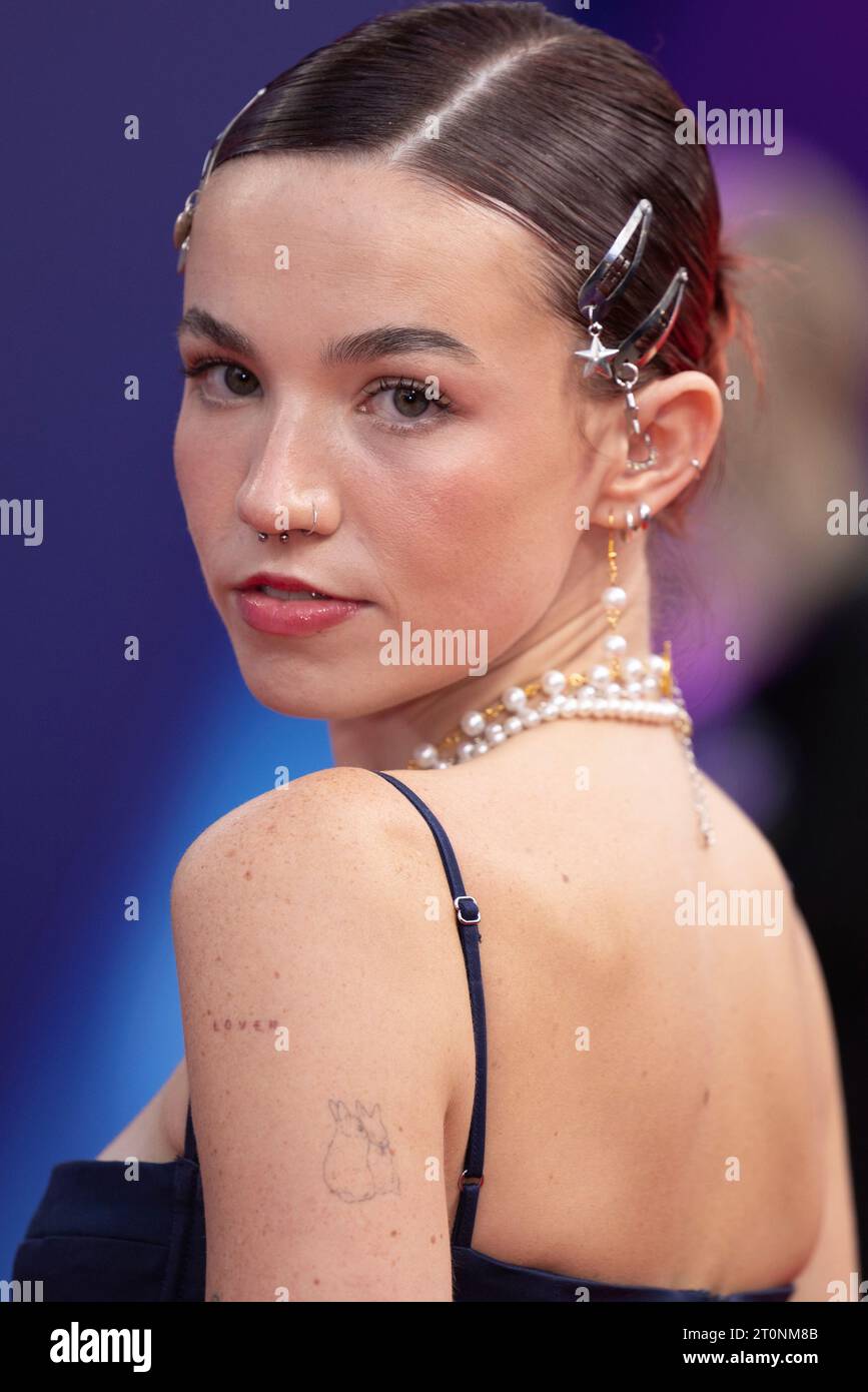 Lara Adkins poses for photographers upon arrival for the premiere of ...