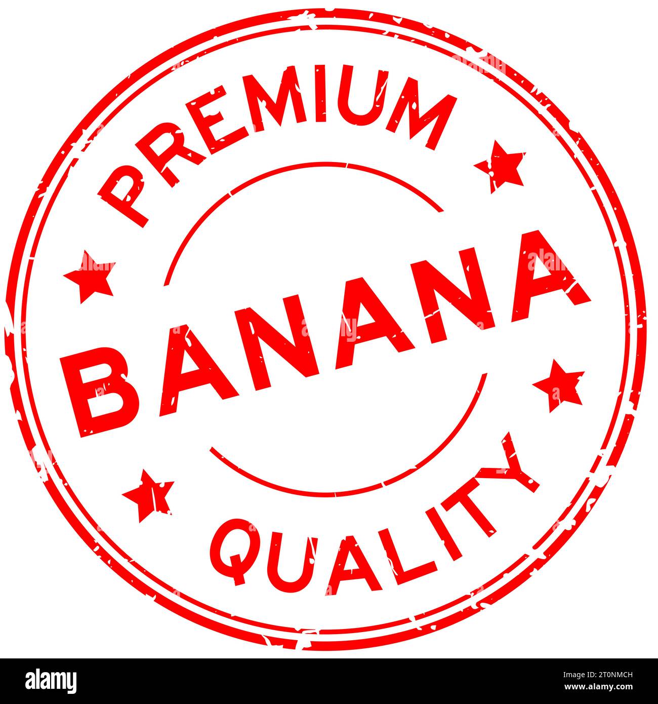Grunge red premium quality banana word round rubber seal stamp on white background Stock Vector ...