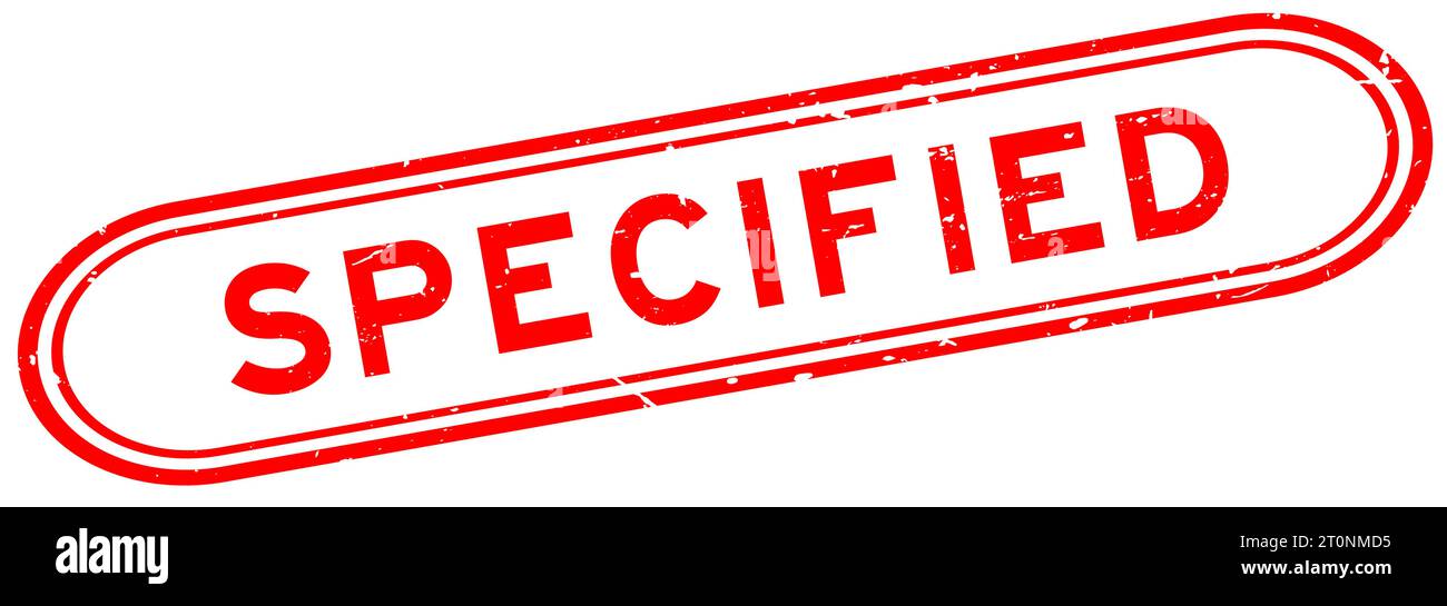 Grunge red specified word rubber seal stamp on white background Stock Vector Image & Art - Alamy