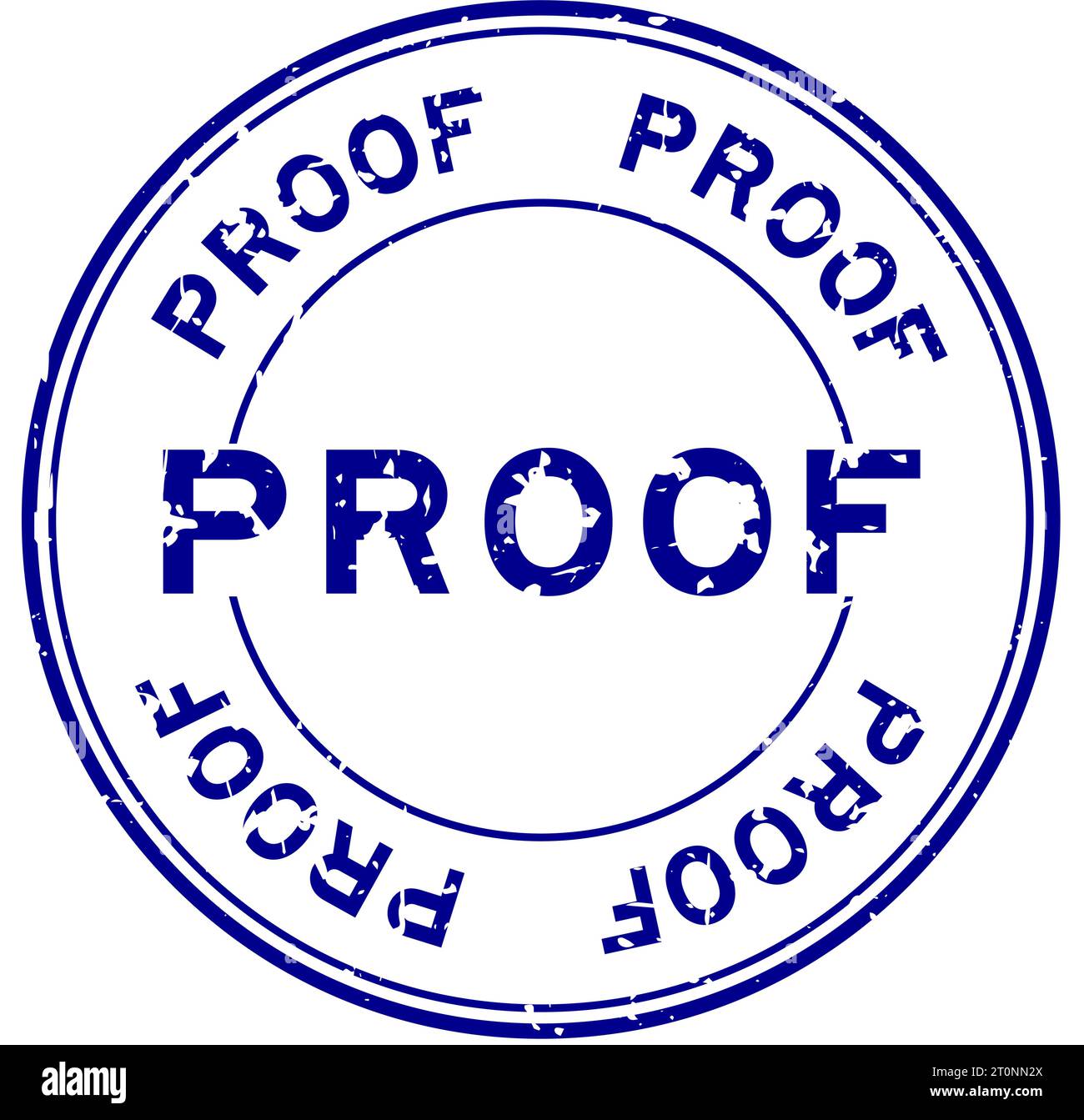 Grunge blue proof word round rubber seal stamp on white background Stock Vector Image & Art - Alamy