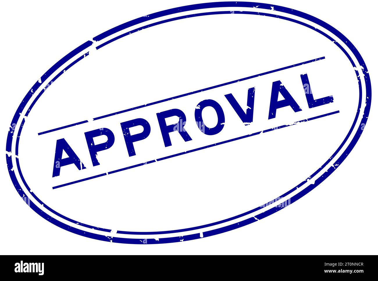 Grunge blue approval word oval rubber seal stamp on white background ...