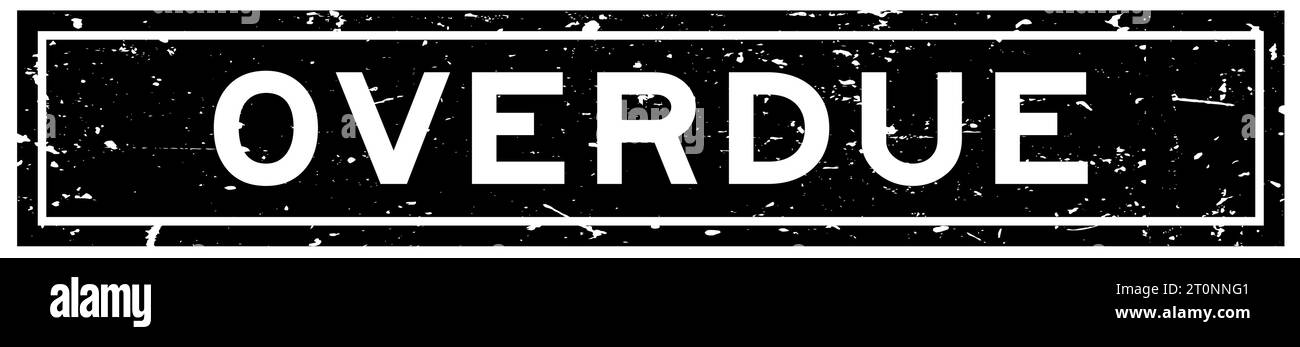 Grunge black overdue word square rubber seal stamp on white background Stock Vector Image & Art ...