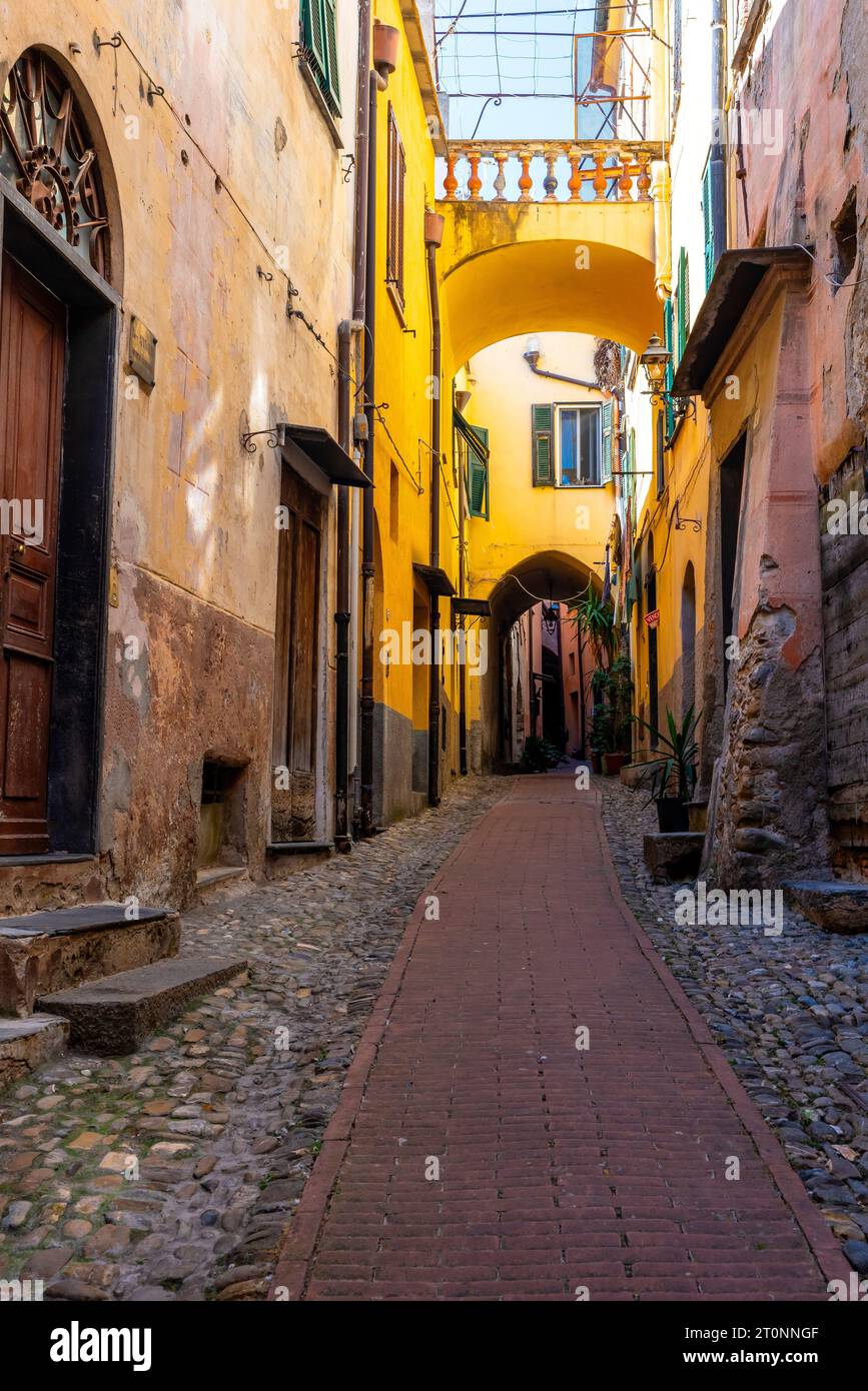 The historic centre of Taggia is beautiful old town with charming ...