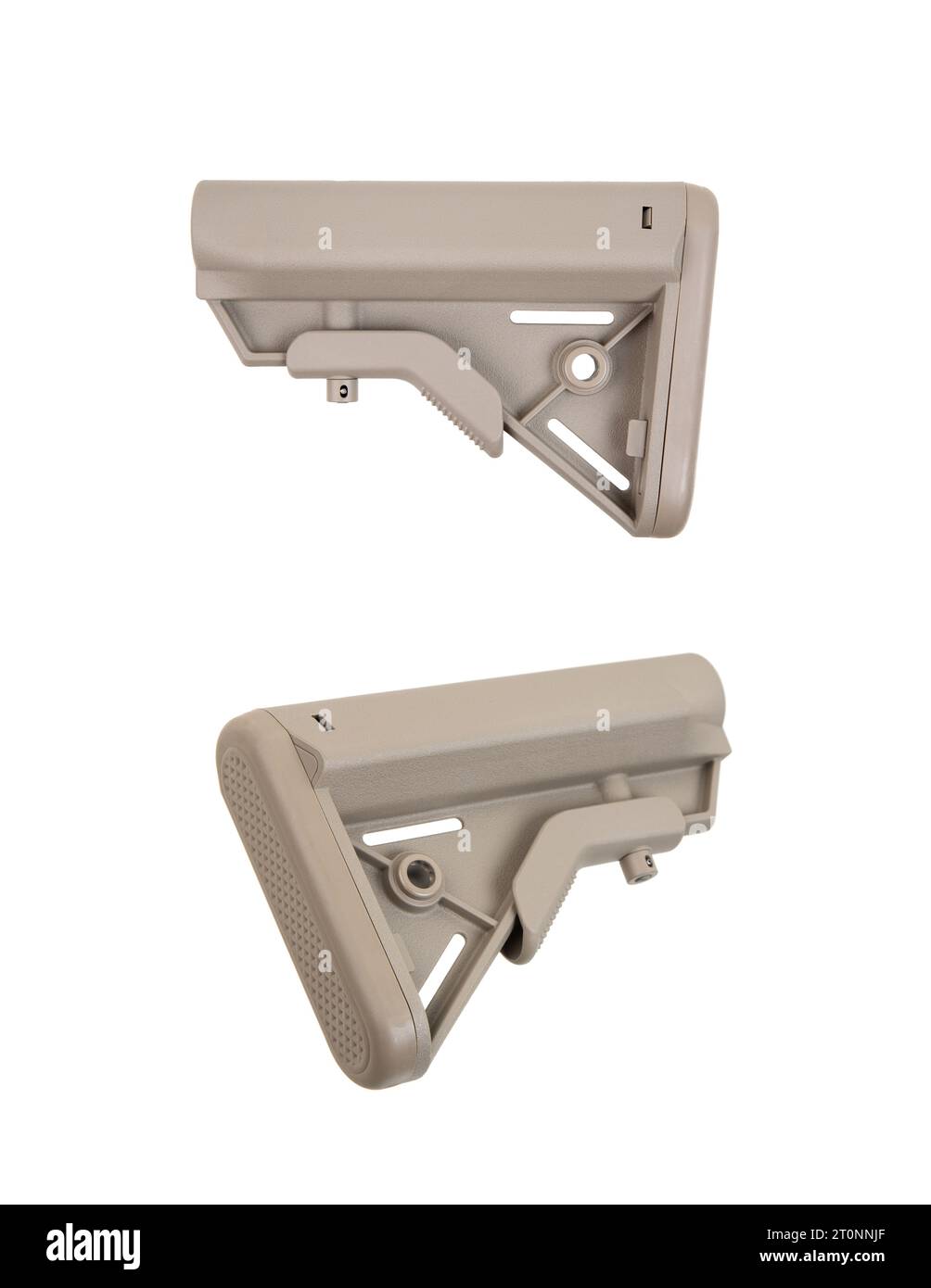 Modern plastic adjustable stock in FDE color. Replaceable part of the ...