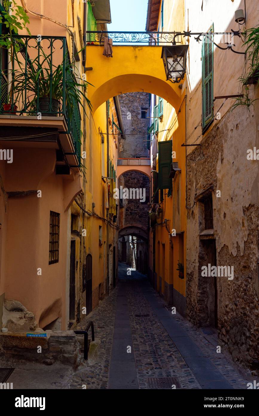 The historic centre of Taggia is beautiful old town with charming ...