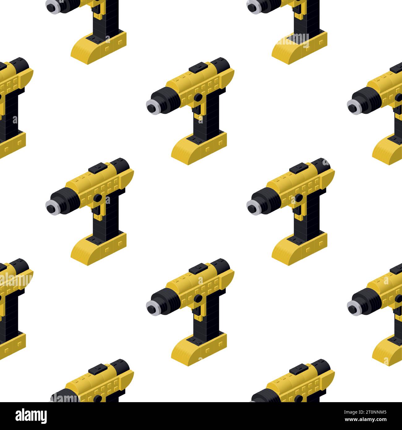 Pattern of screwdrivers in isometry on a white background. Vector Stock Vector Image & Art - Alamy