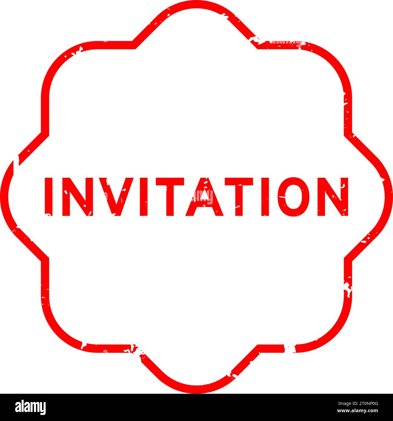 Grunge red invitation word hi-res stock photography and images - Alamy