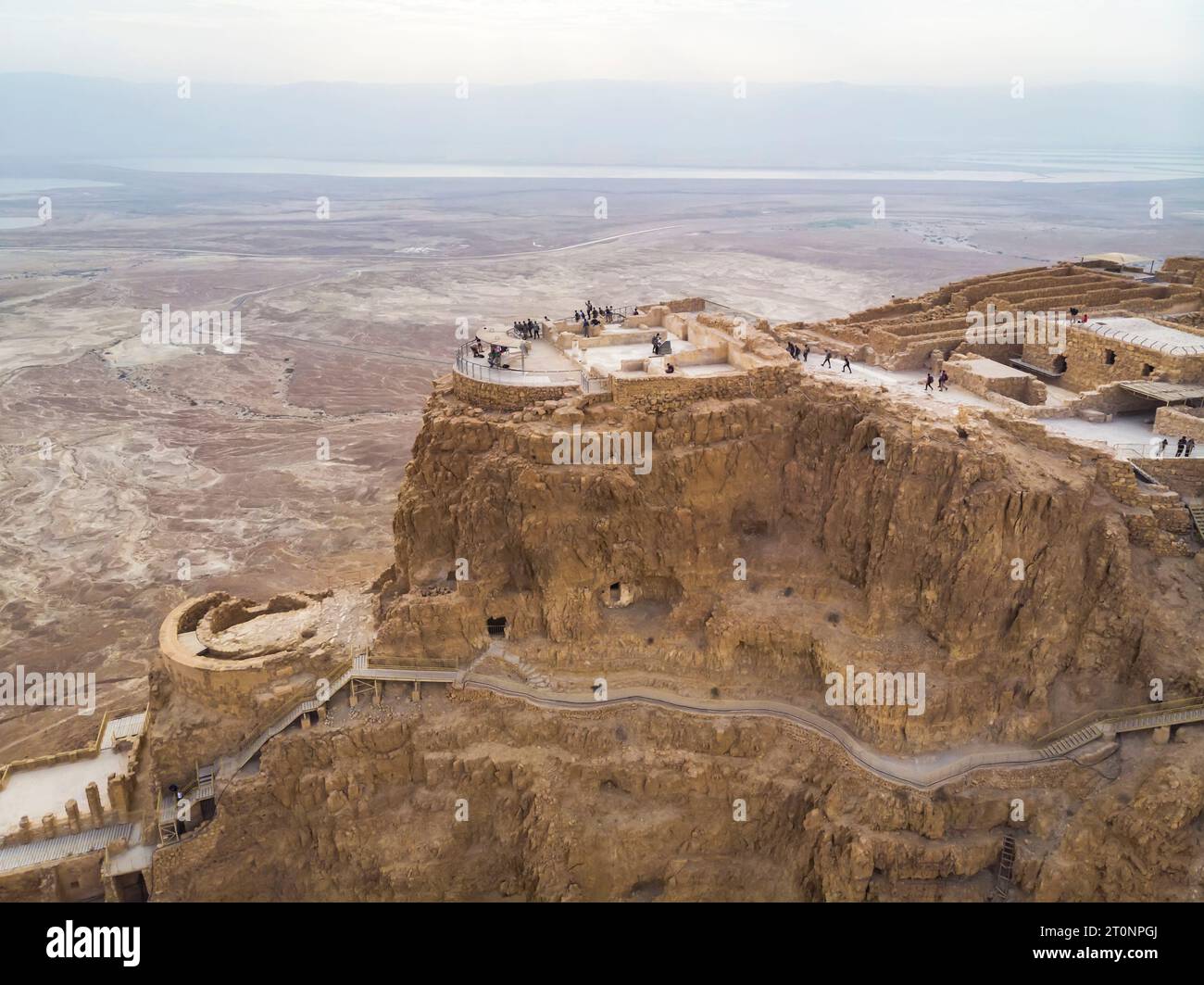 Masada fortress area near Dead Sea in Israel. Ancient fortification in ...