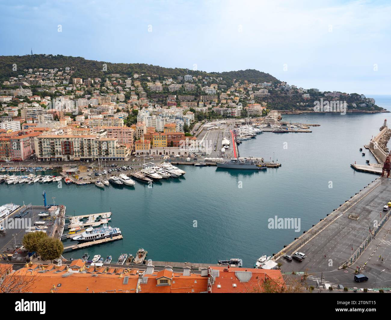 Aerial view of the Quartier du port in Nice Stock Photo - Alamy