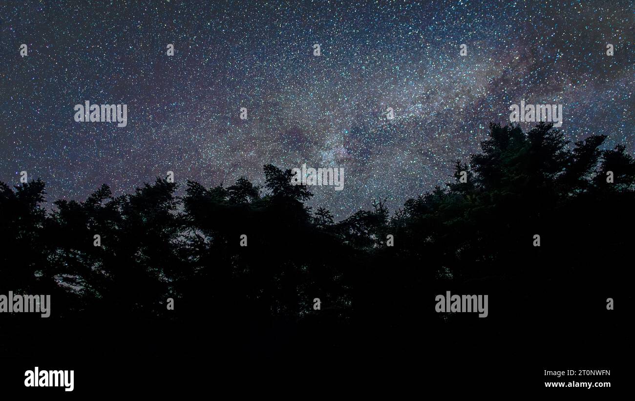 The night sky on a clear summer night from Coös County, New Hampshire ...