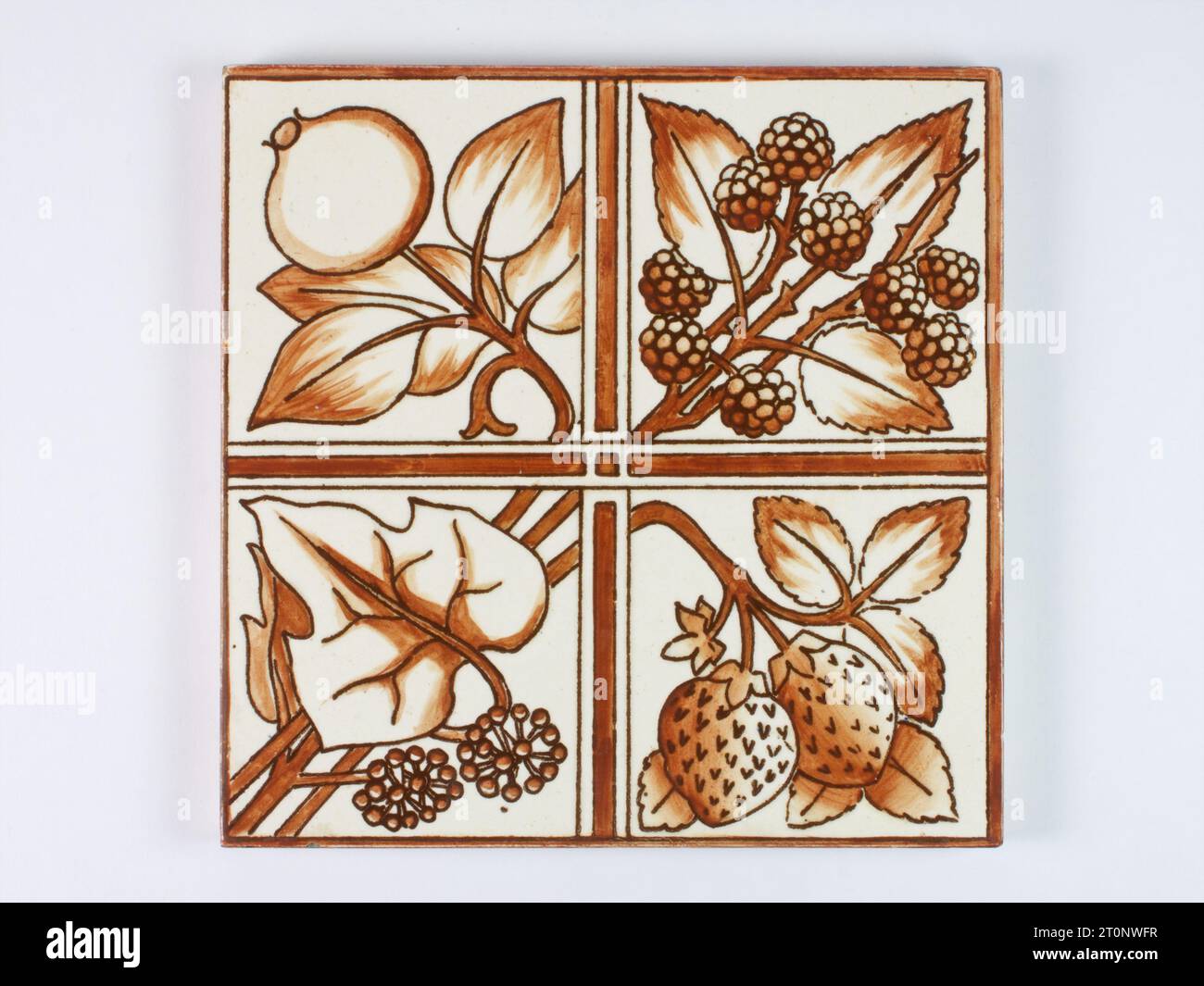 Antique 1880s Minton Aesthetic Movement pottery tile Stock Photo - Alamy