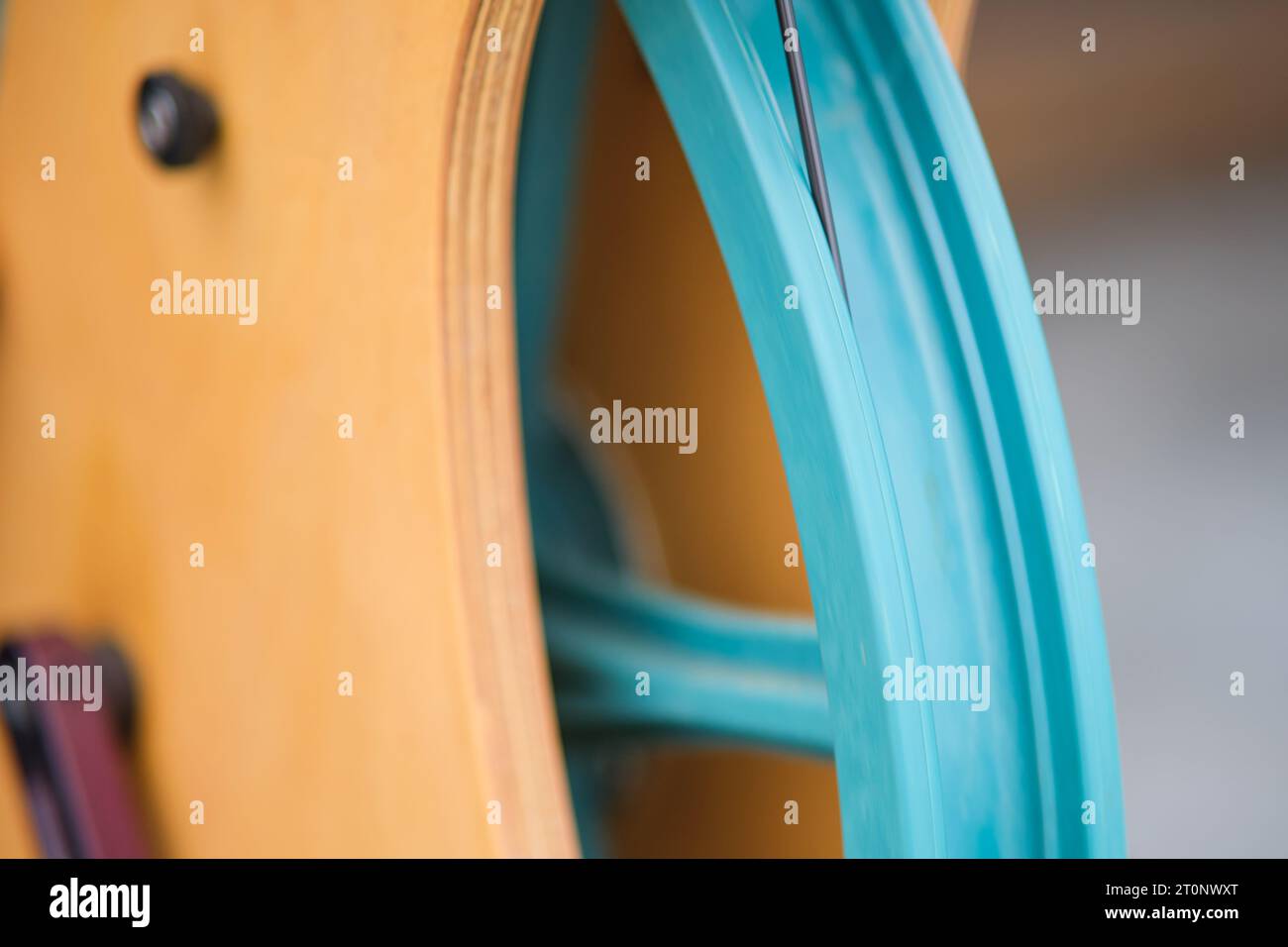 The modern spinning machine is equipped with industrial tools for ...