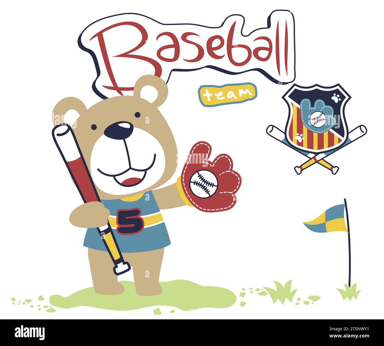 Softball field illustration Cut Out Stock Images & Pictures - Alamy