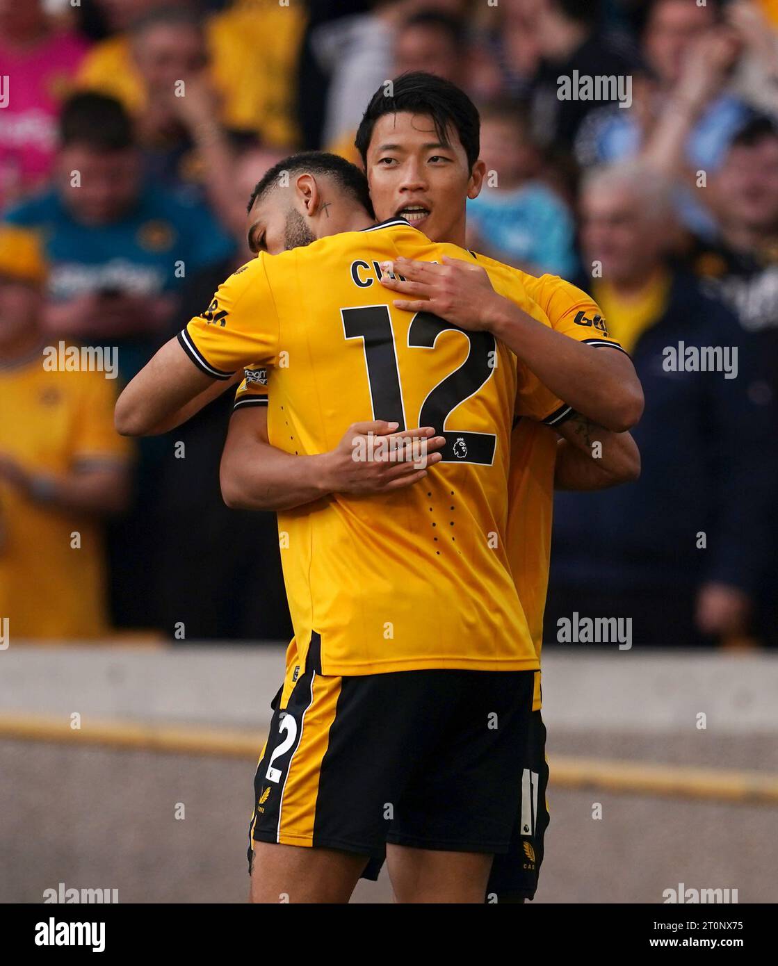 Wolverhampton Wanderers' Hwang Hee-Chan celebrates scoring their side's ...
