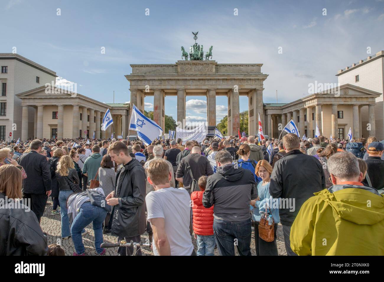 Berlin, Germany. 08th Oct, 2023. The gathering on October 8, 2023, was ...