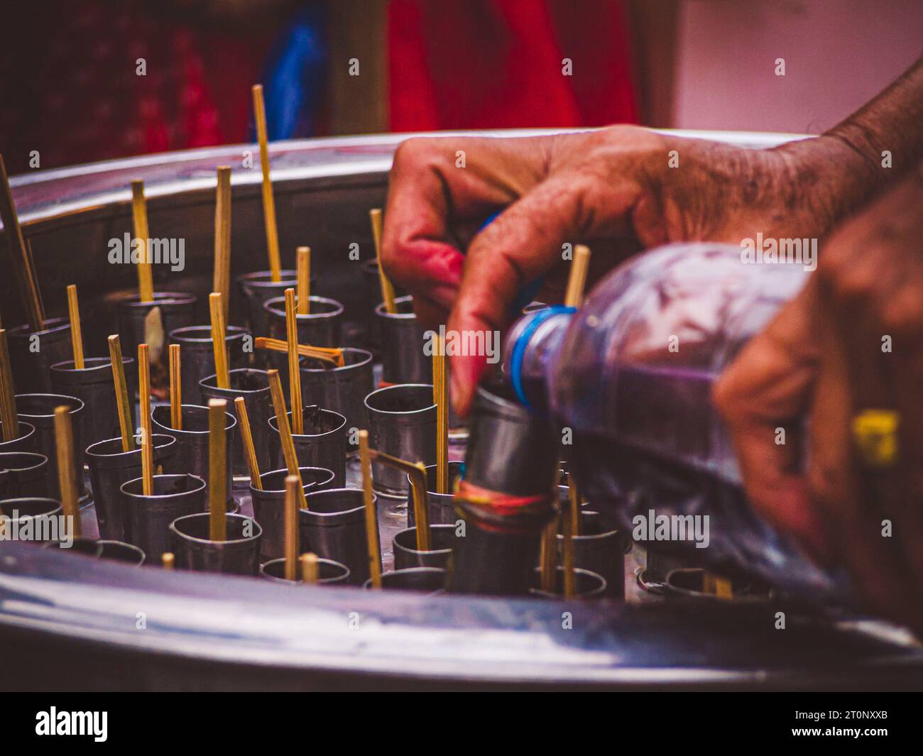 Beat the Thai Summer Heat: Handcrafted Ice Tube Soda Mixing Stock Photo ...