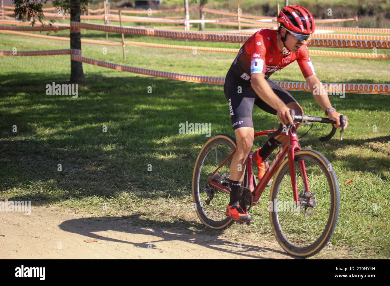 Pontevedra, Spain, 07th October, 2023: The cyclist, Miguel Rodriguez (8 ...