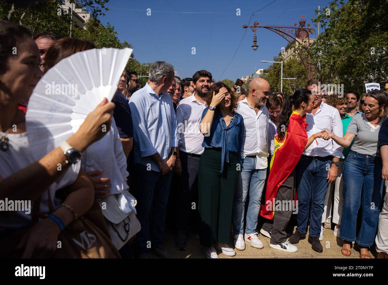 Barcelona, Barcelona, Spain. 8th Oct, 2023. NuÃ±ez Feijoo and Isabel ...