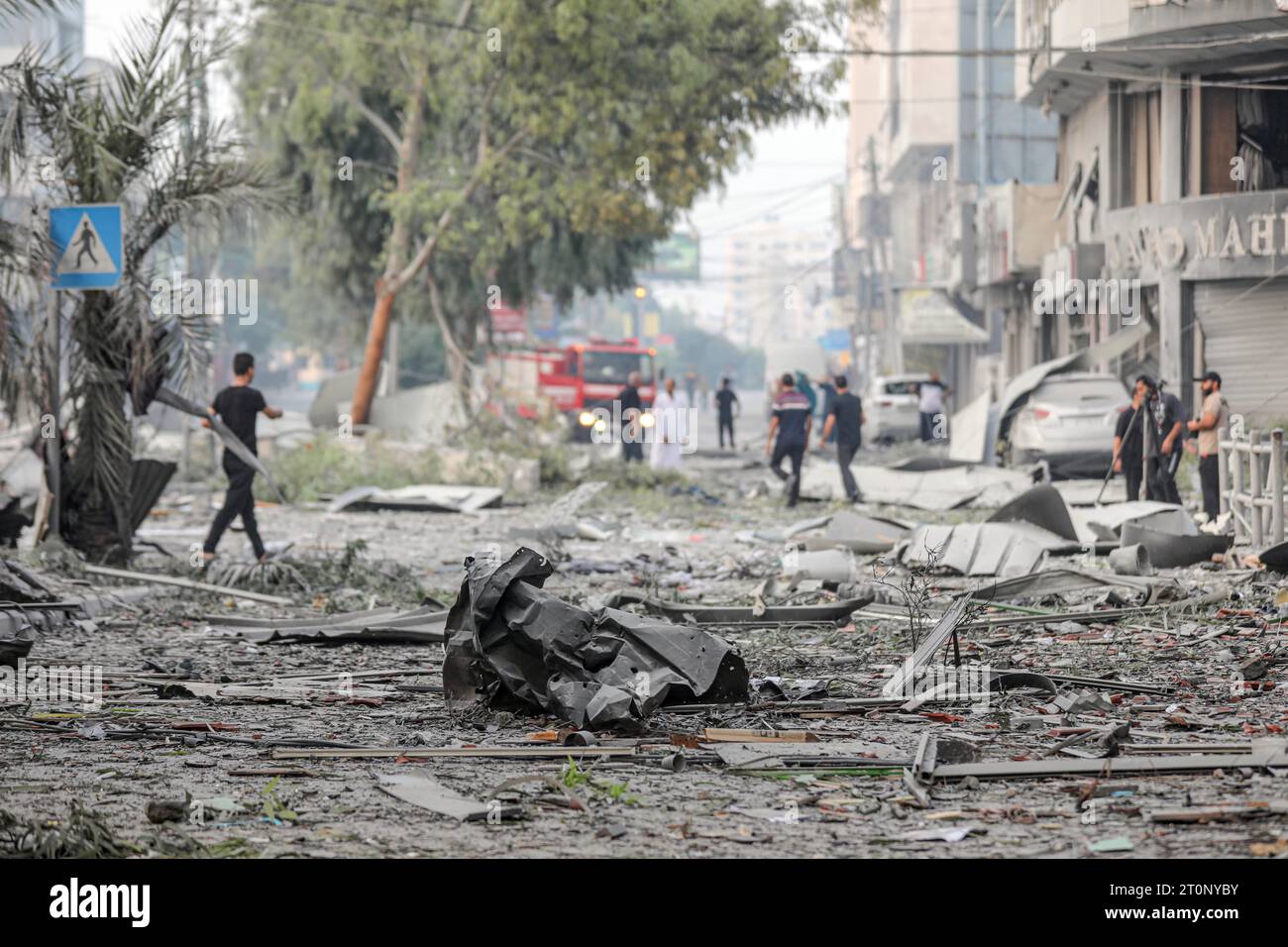 October 7, 2023, Gaza City, The Gaza Strip, Palestine: An aerial view ...