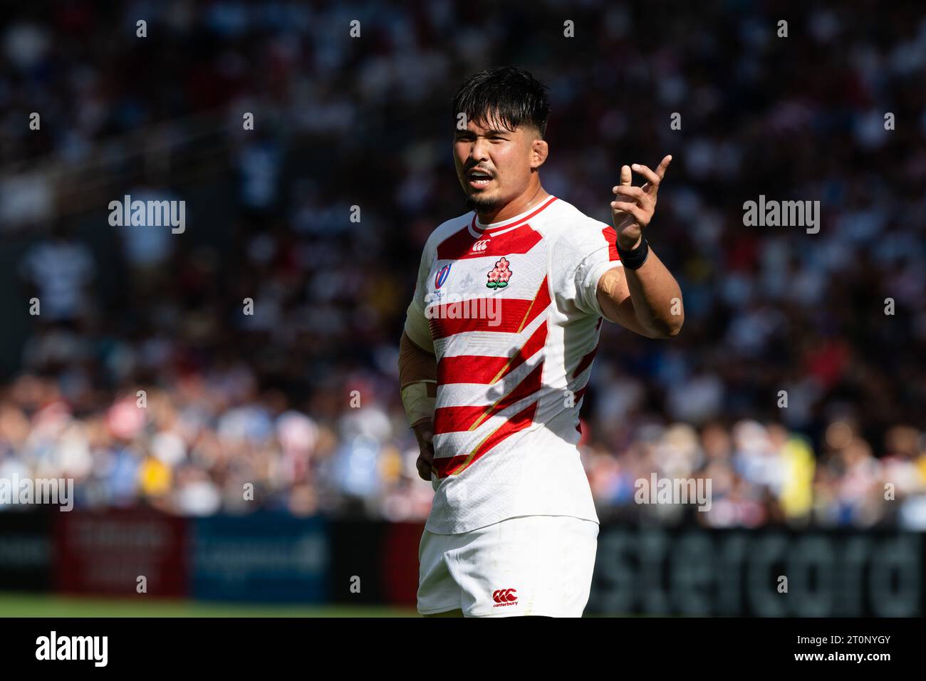 , France on October 8, 2023. Japan's Kazuki Himeno during the 2023 Rugby World Cup Pool D match ...