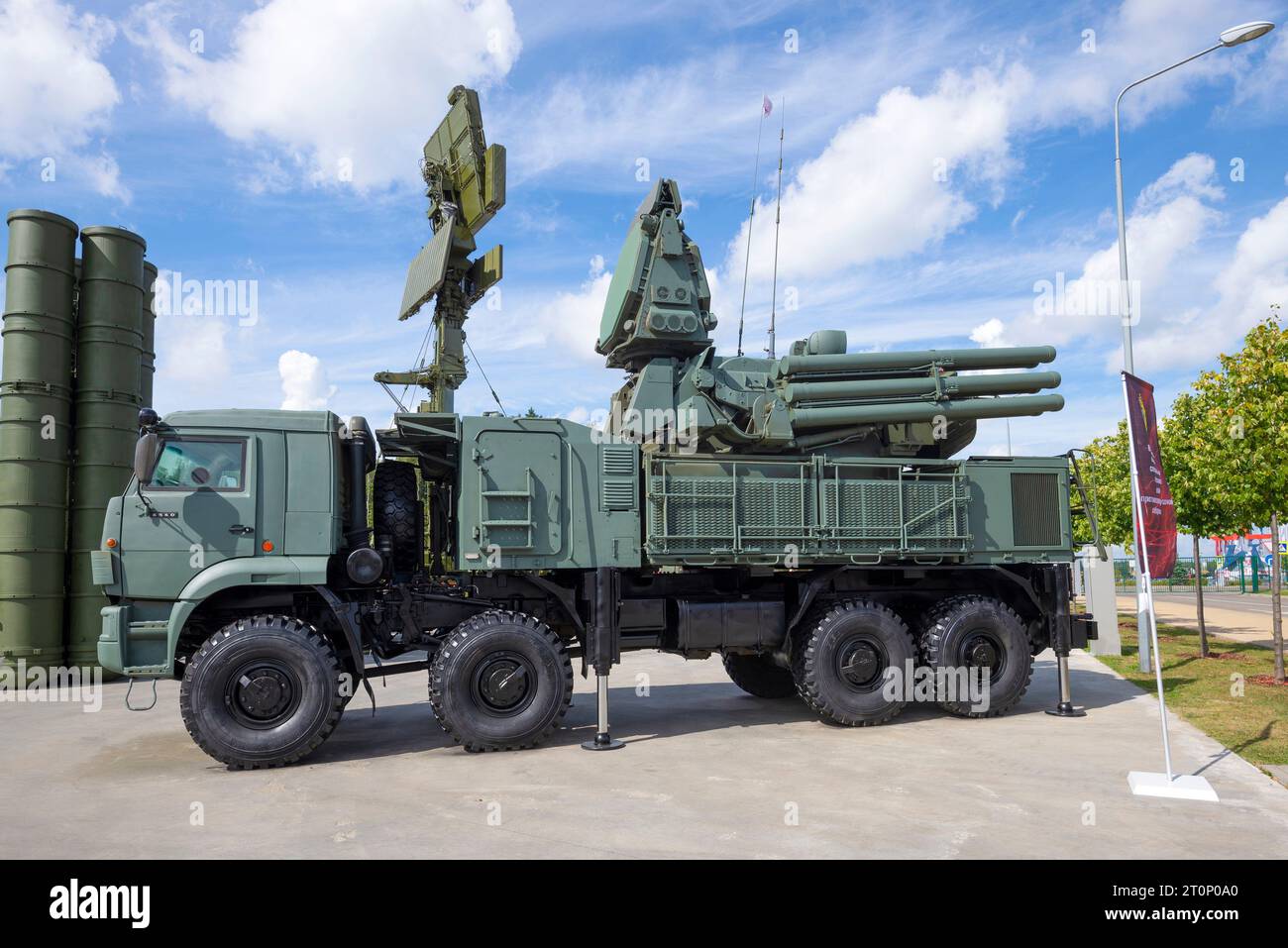 MOSCOW REGION, RUSSIA - AUGUST 25, 2020: Modern Russian anti-aircraft ...
