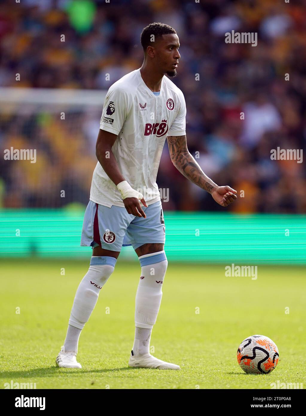 Aston Villa's Ezri Konsa during the Premier League match at Molineux ...