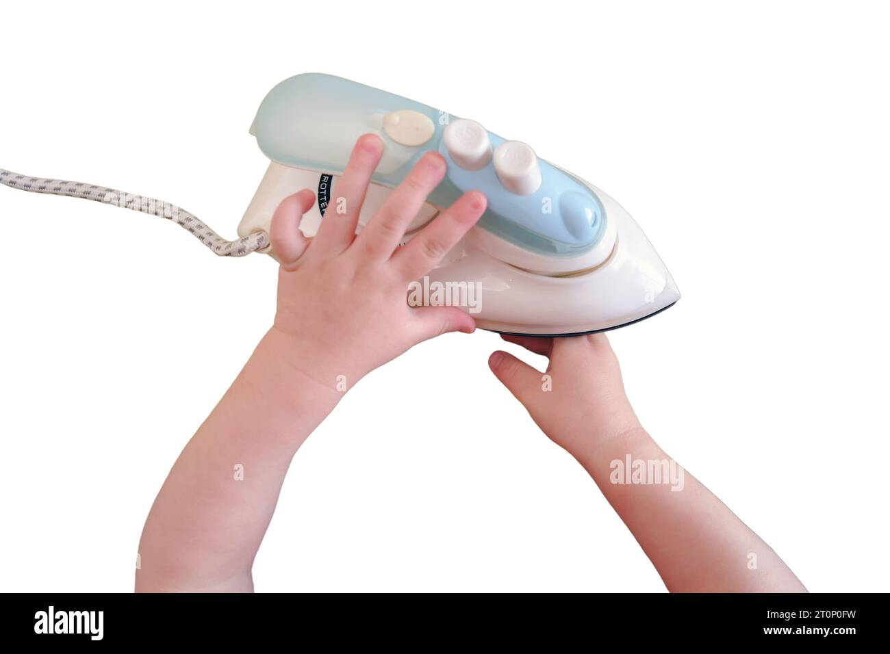 The child's careless behavior in playing with a hot iron in the living ...