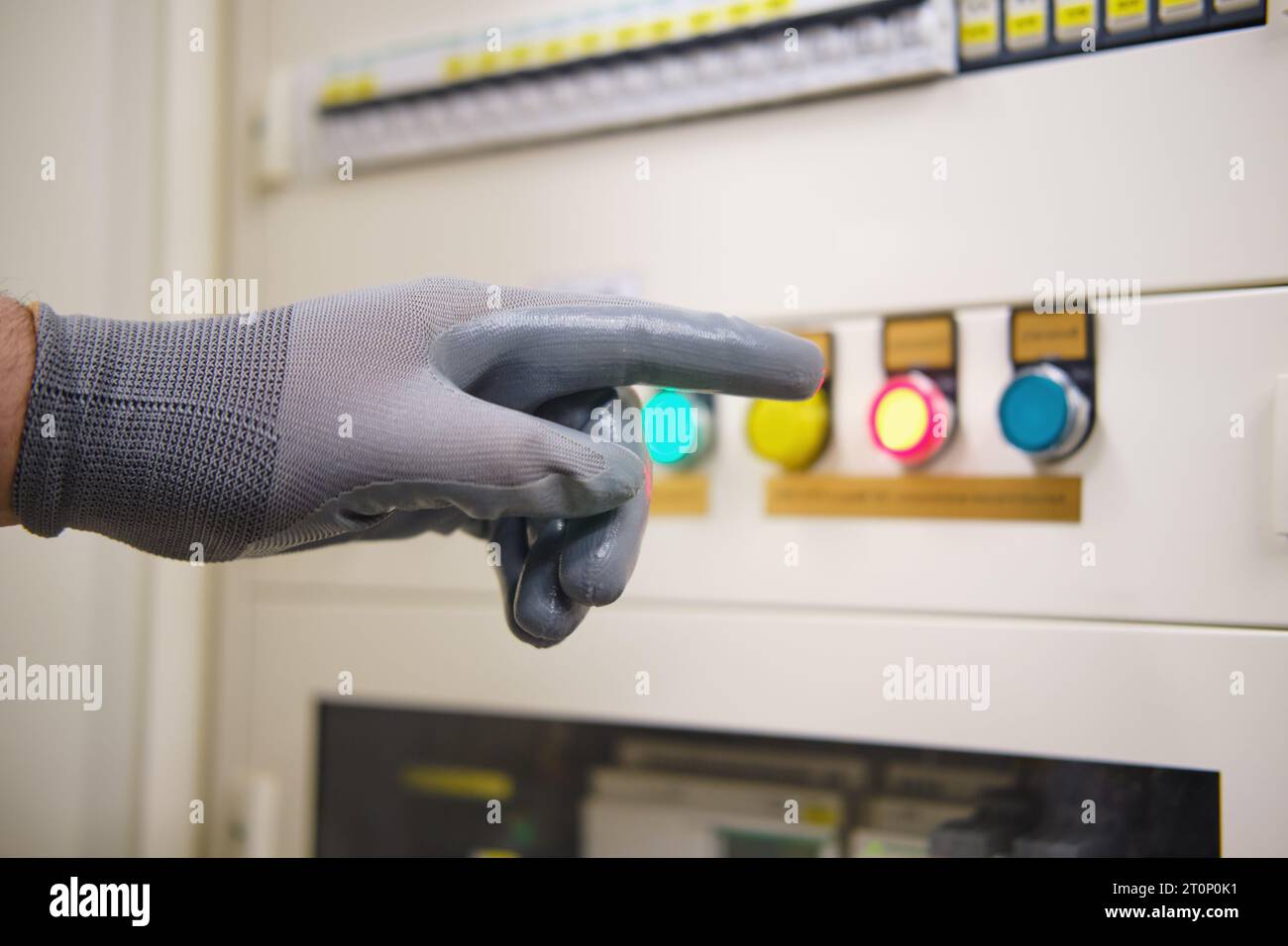 An electrician is needed to install the industrial control panel. The ...