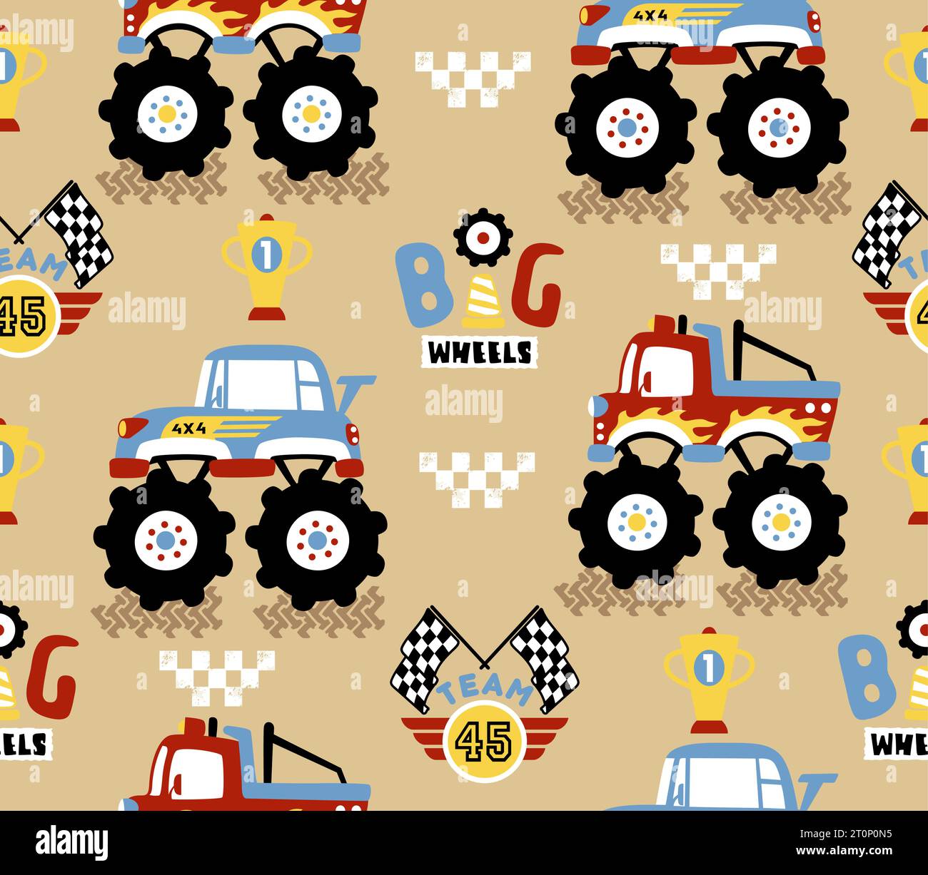 Cartoon monster truck hi-res stock photography and images - Alamy