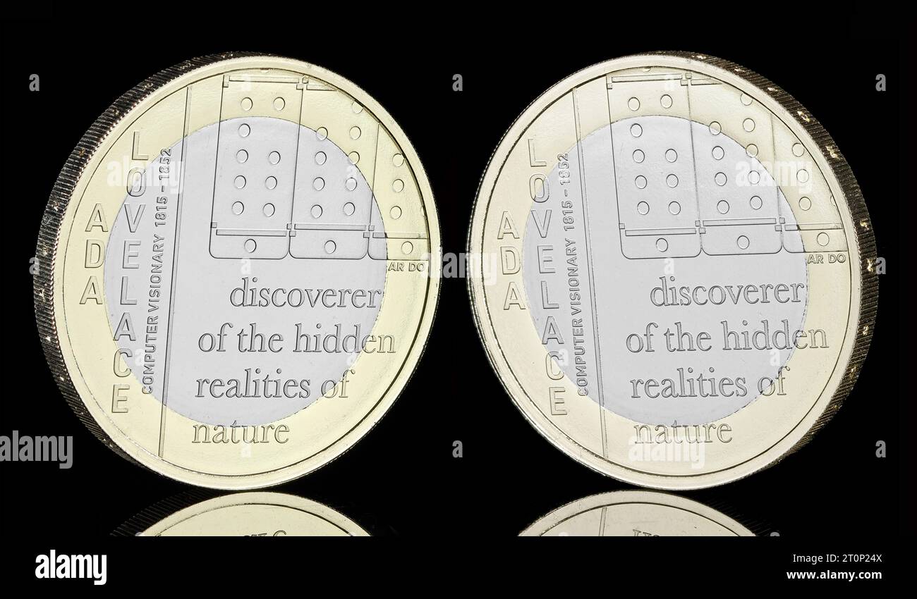 2023 bimetallic £2 coin celebrating the legacy of one of computer ...